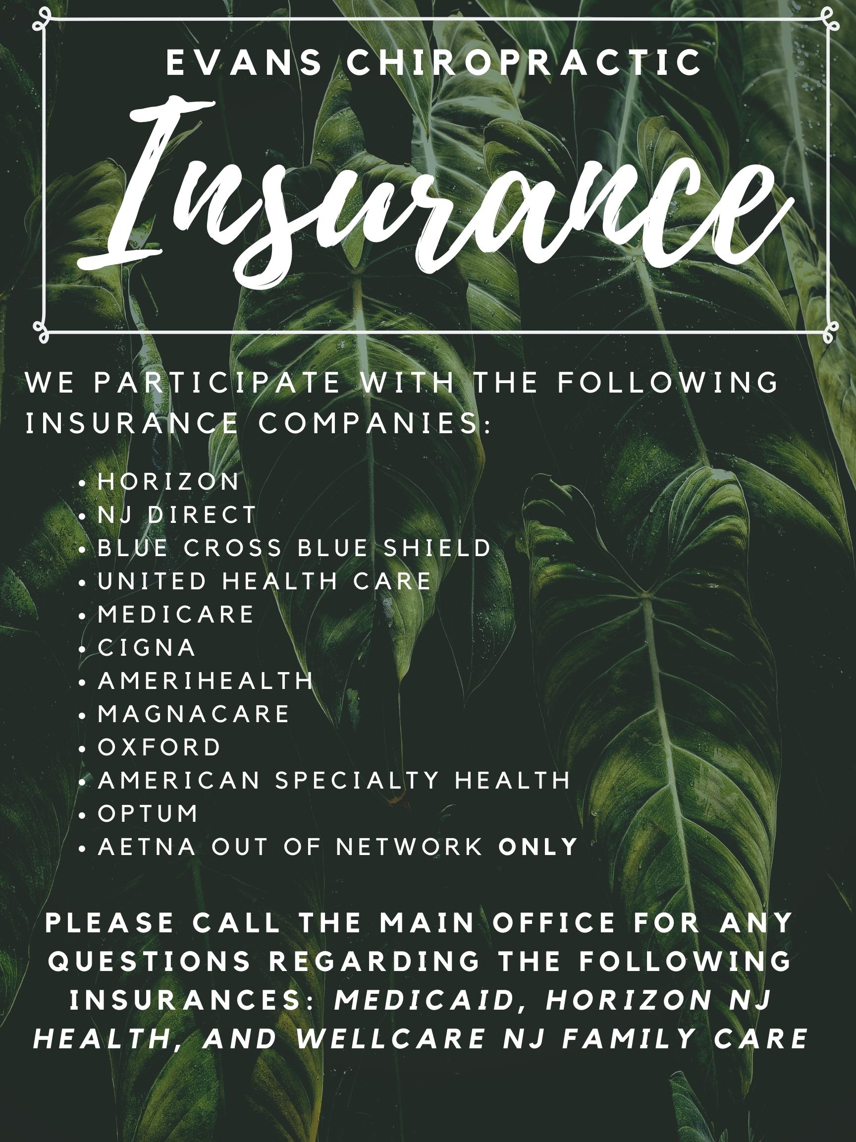 Insurance | Evans Chiropractic